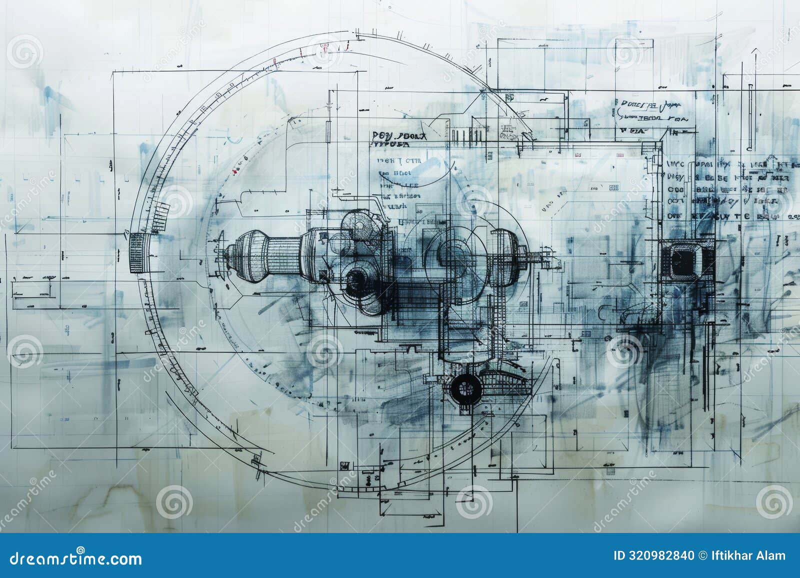 Detailed Machine Learning And Neural Networks Illustration In Gray And ...