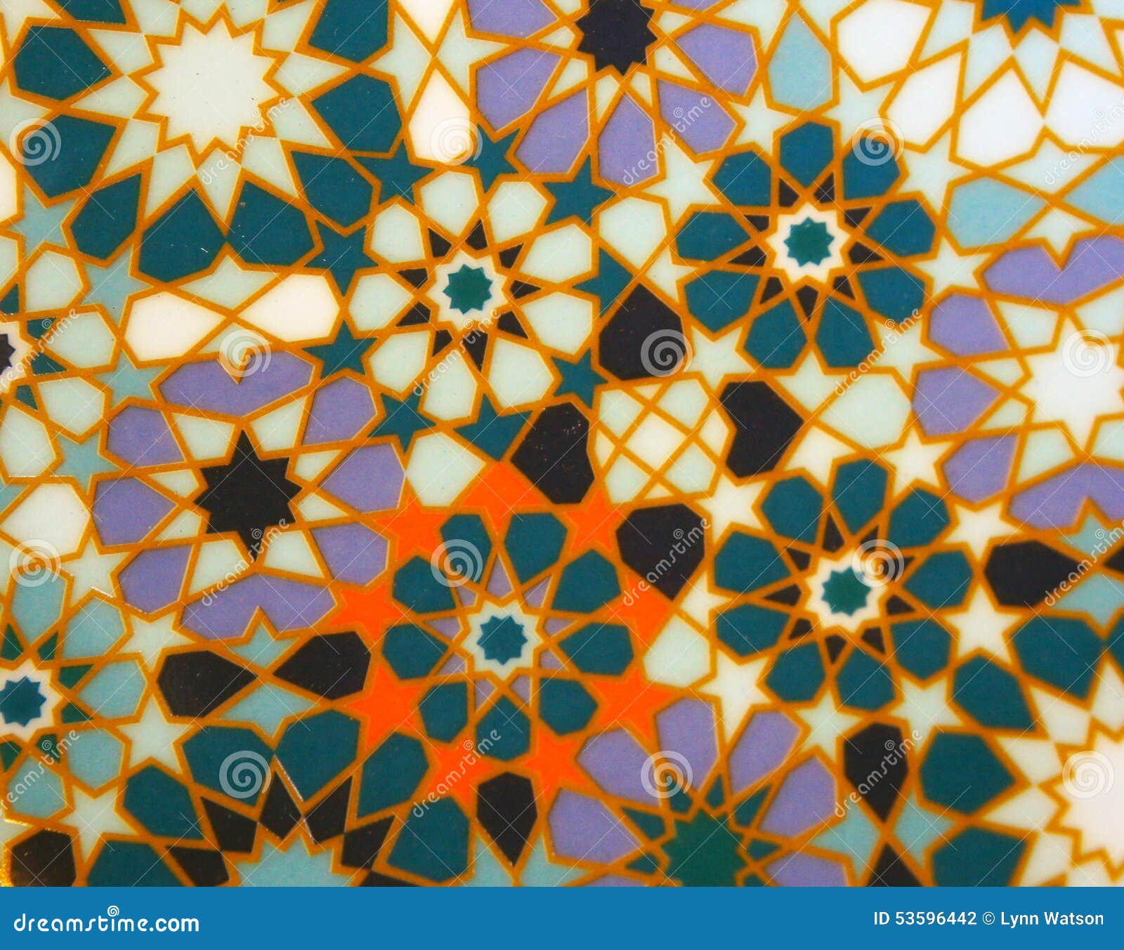 Intricate mosaic pattern stock photo. Image of tile, blue - 53596442