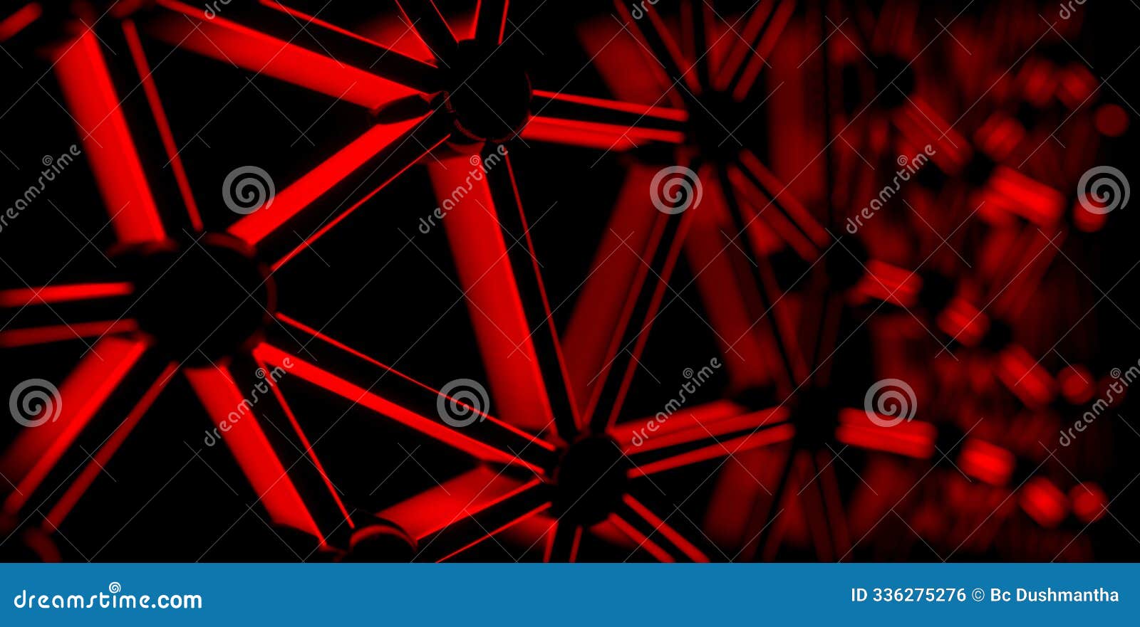 Intricate Network of Interconnected Lines on Red Background Stock ...