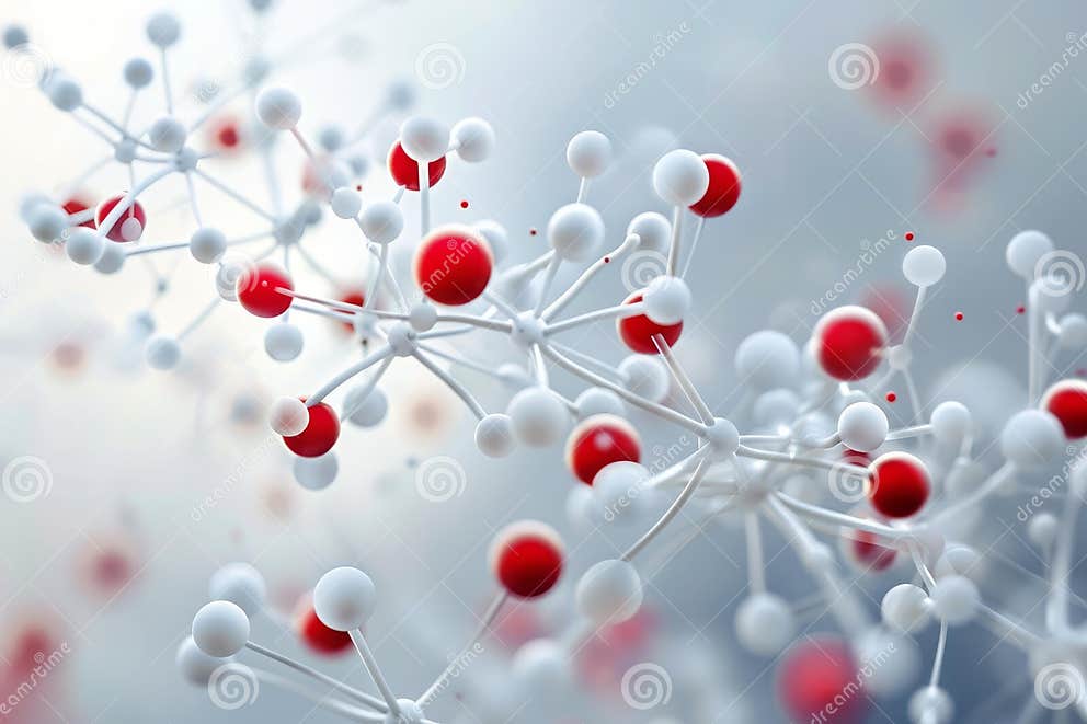Complex Structure of Molecules Forming Connections Stock Photo - Image ...
