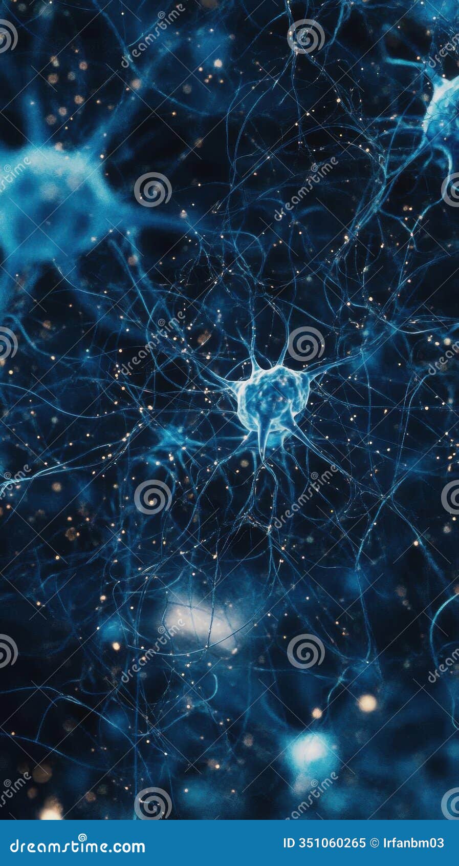 The Intricate Network of a Neuron, a Microscopic Universe Stock Image ...
