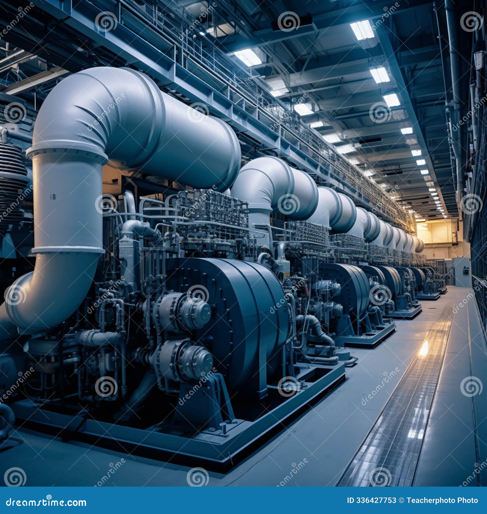 The Intricate Network of Pipes and Ducts, Snaking through the Overhead ...