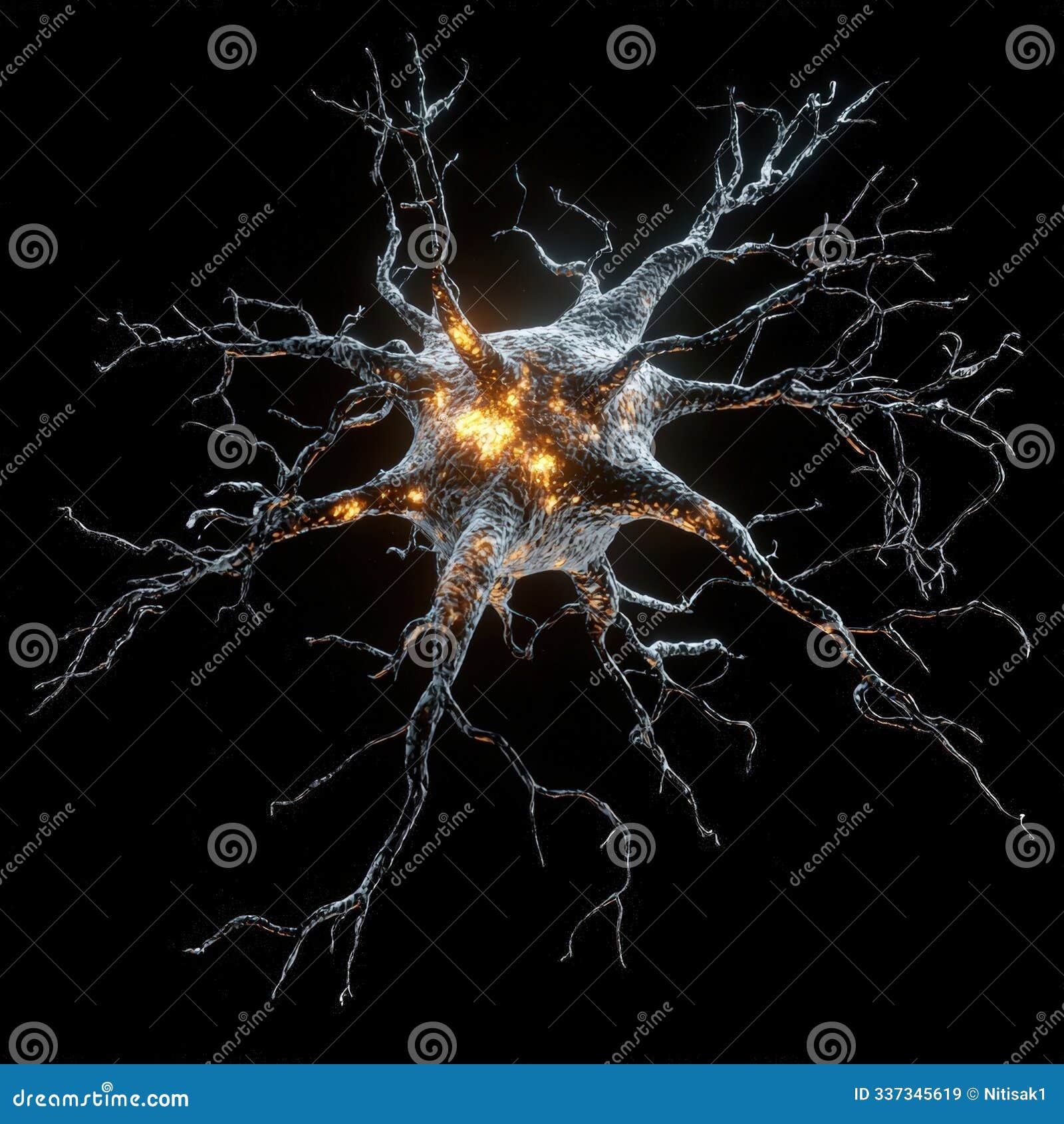 An Intricate Neural Network Structure Illuminated with Vibrant Colors ...