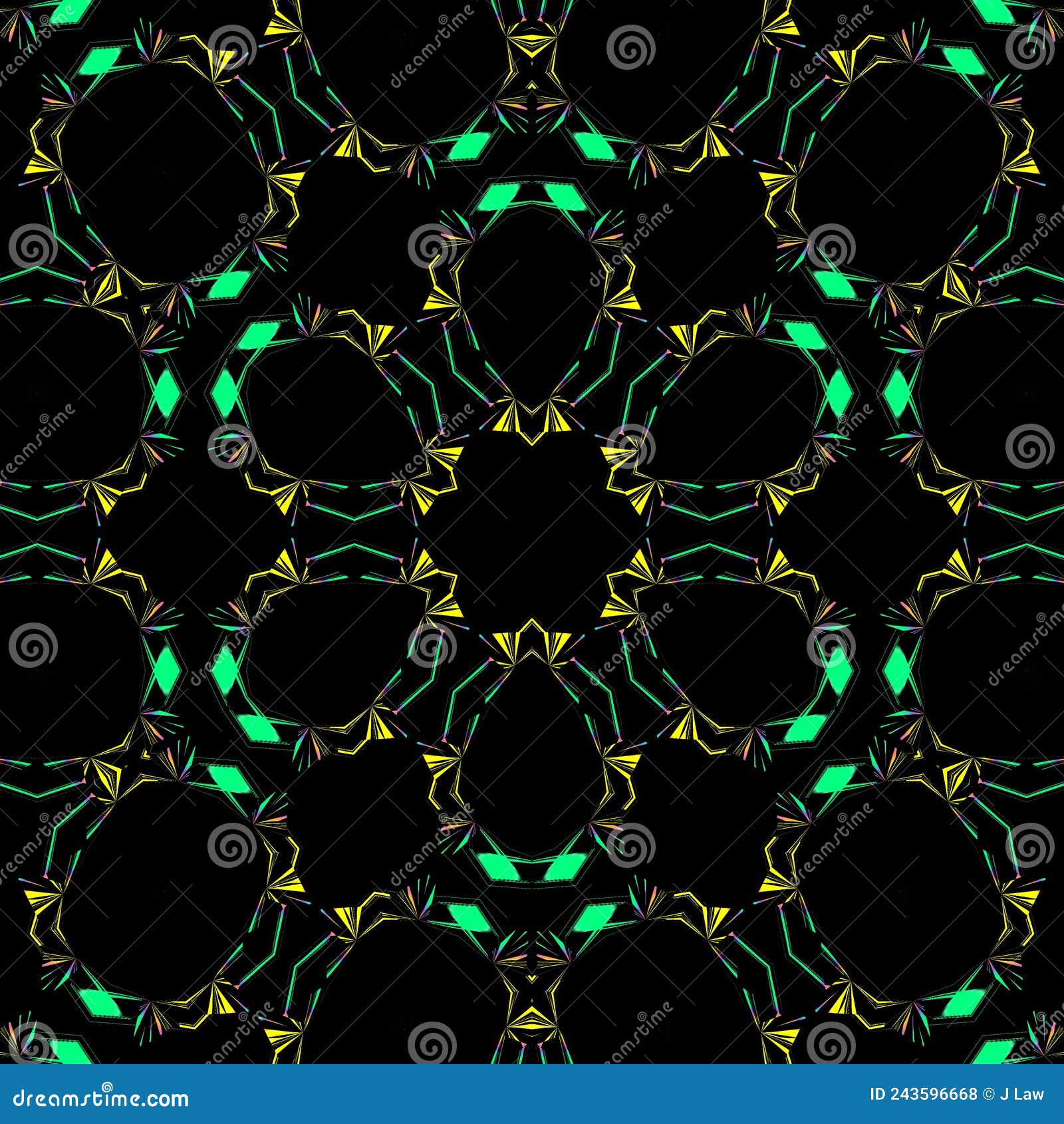 Intricate Overlapping Emerald Green Hexagonal Repeating Design Stock ...