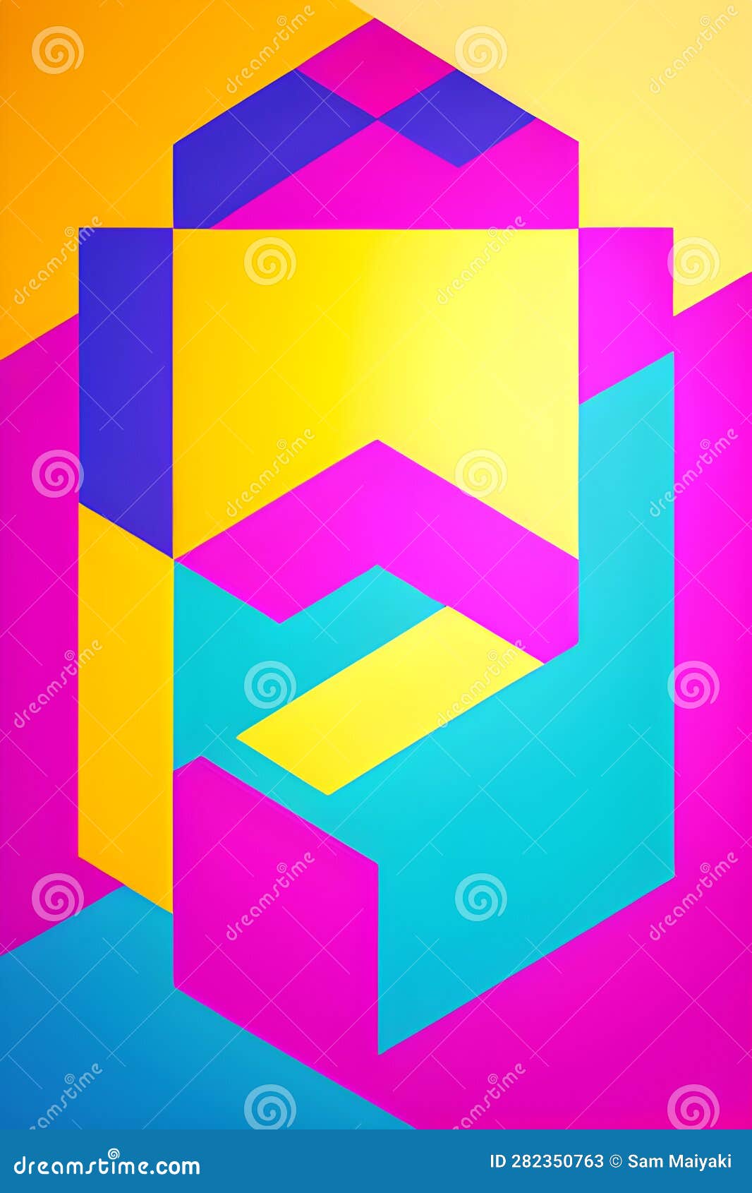 Intricate Pattern with Bold Colors and Line Generated by Ai Stock ...