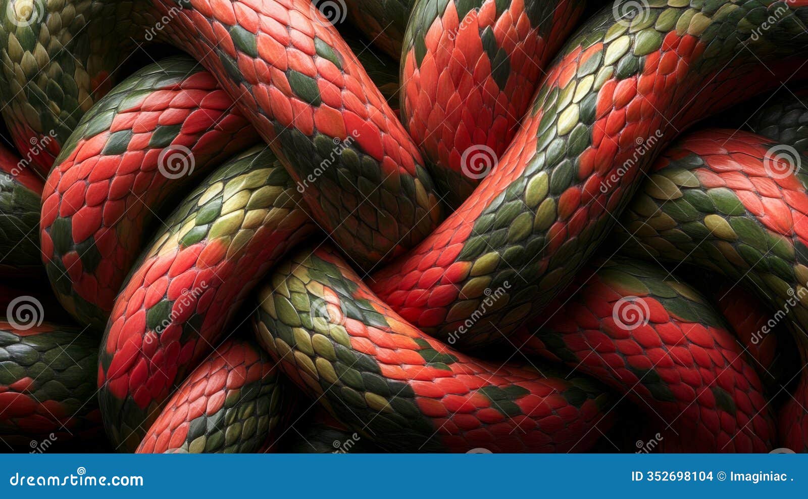 Intertwined Snakes Representing The Symbolism Of The 2025 Chinese New ...