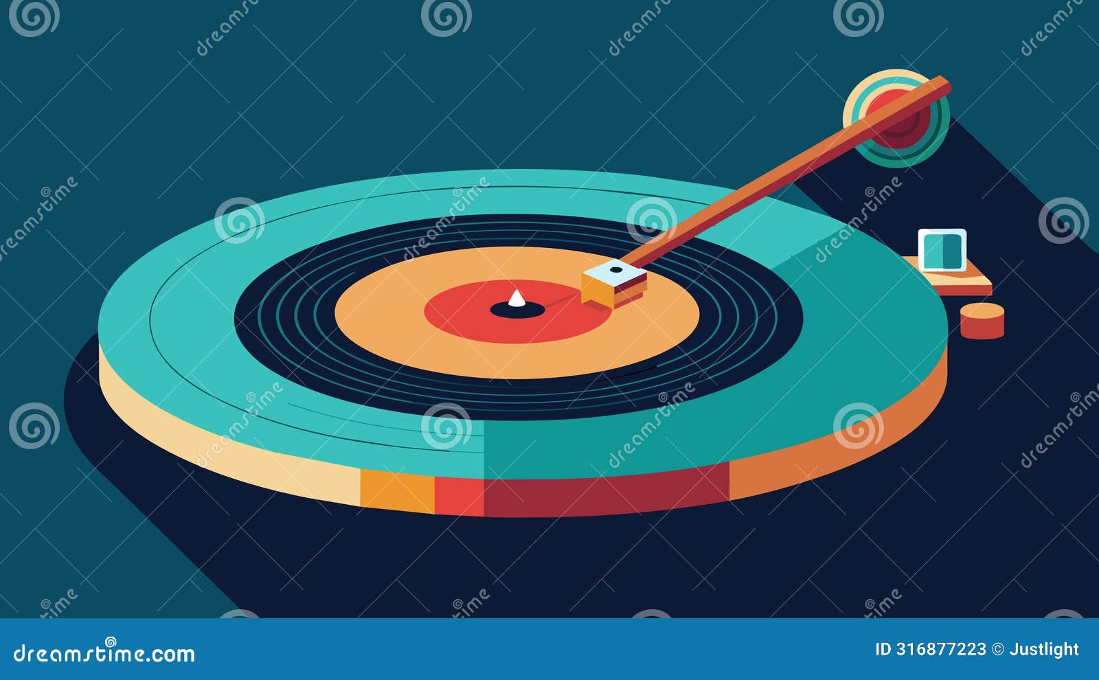 The Intricate Pattern of a Record Needle Pressing Down on a Spinning ...