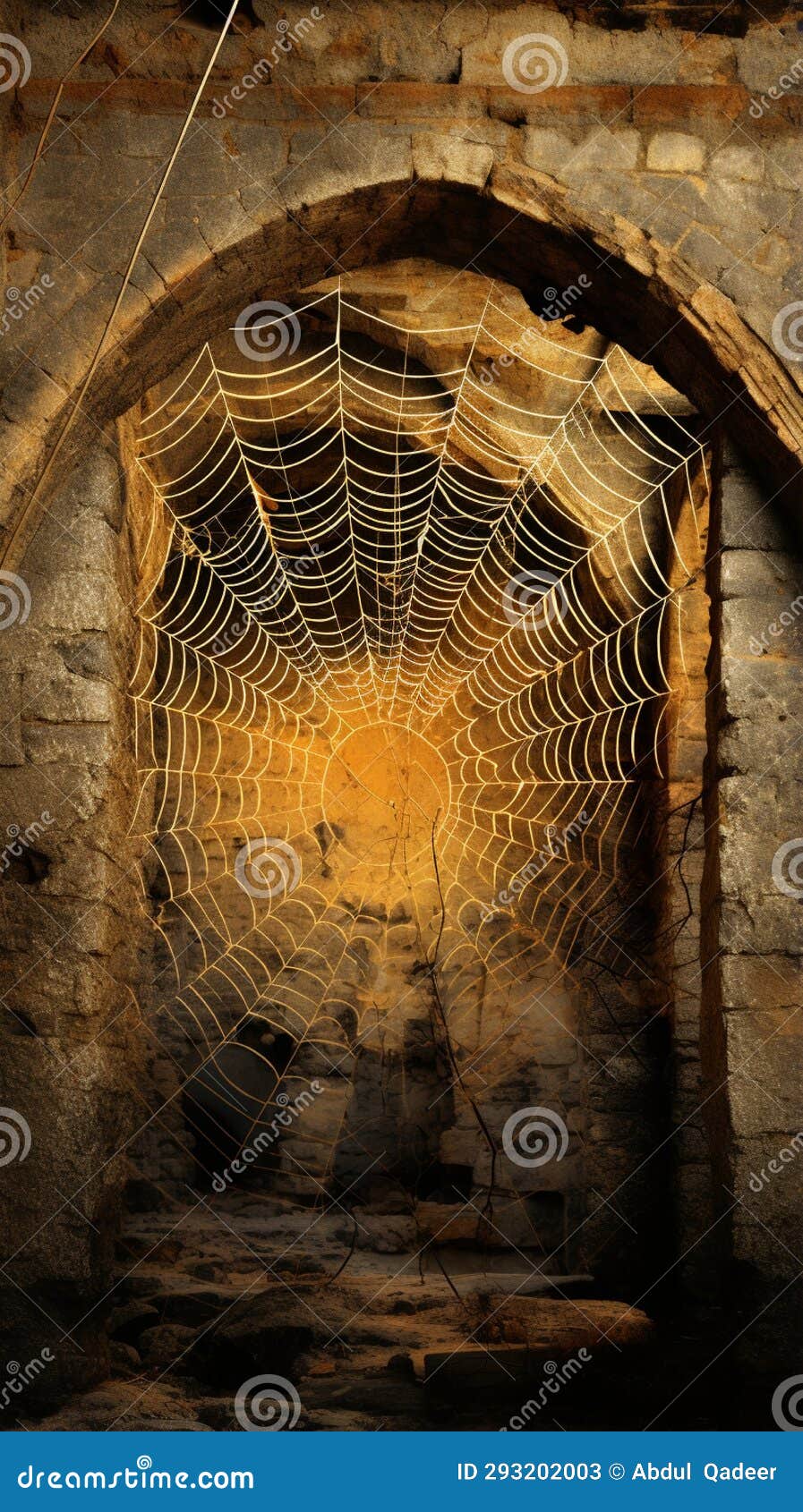 The Intricate Pattern of a Spider S Web Stock Illustration ...