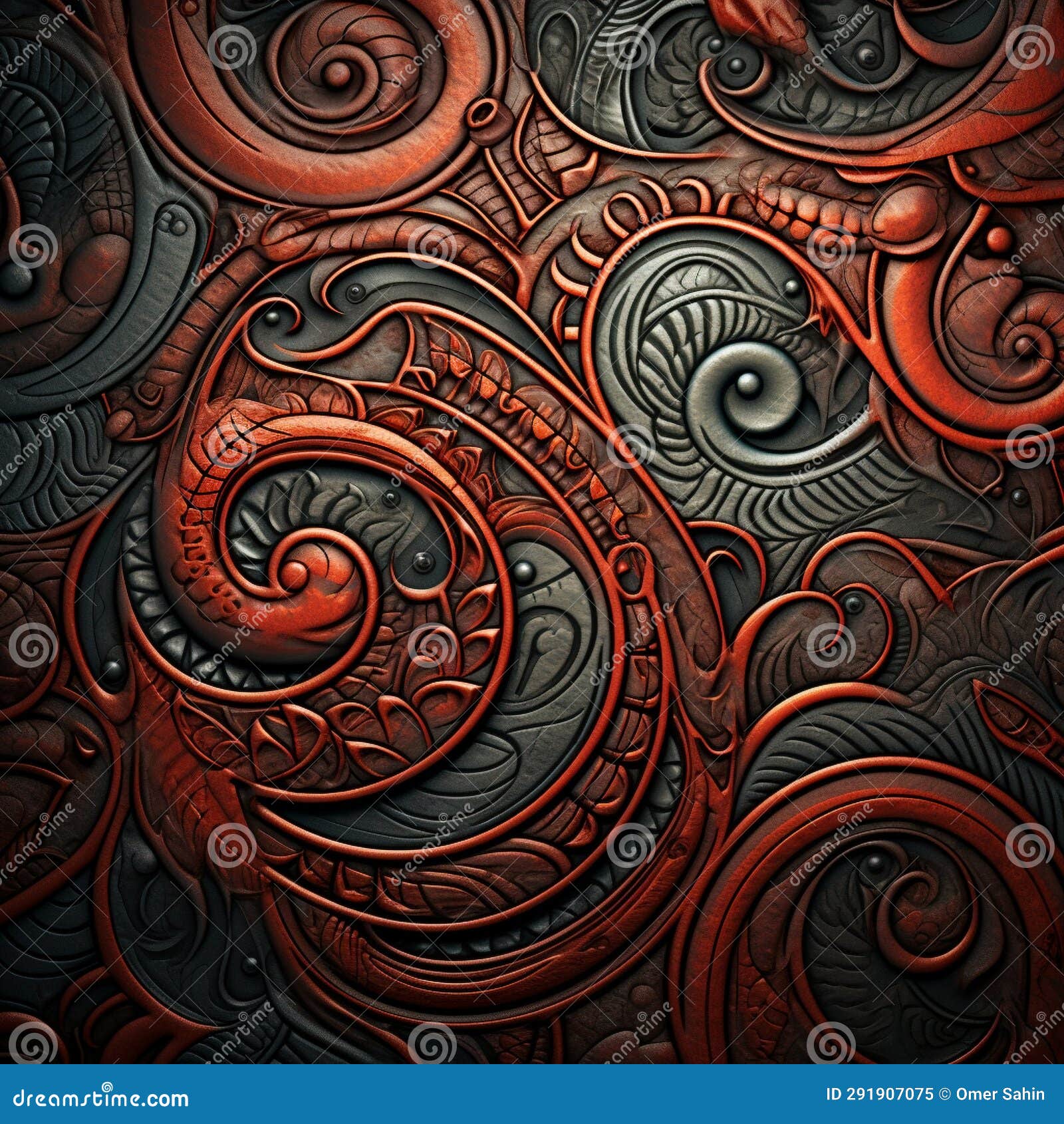 Intricate Patterned Leather Texture Artwork with Mystical Enigma Theme ...