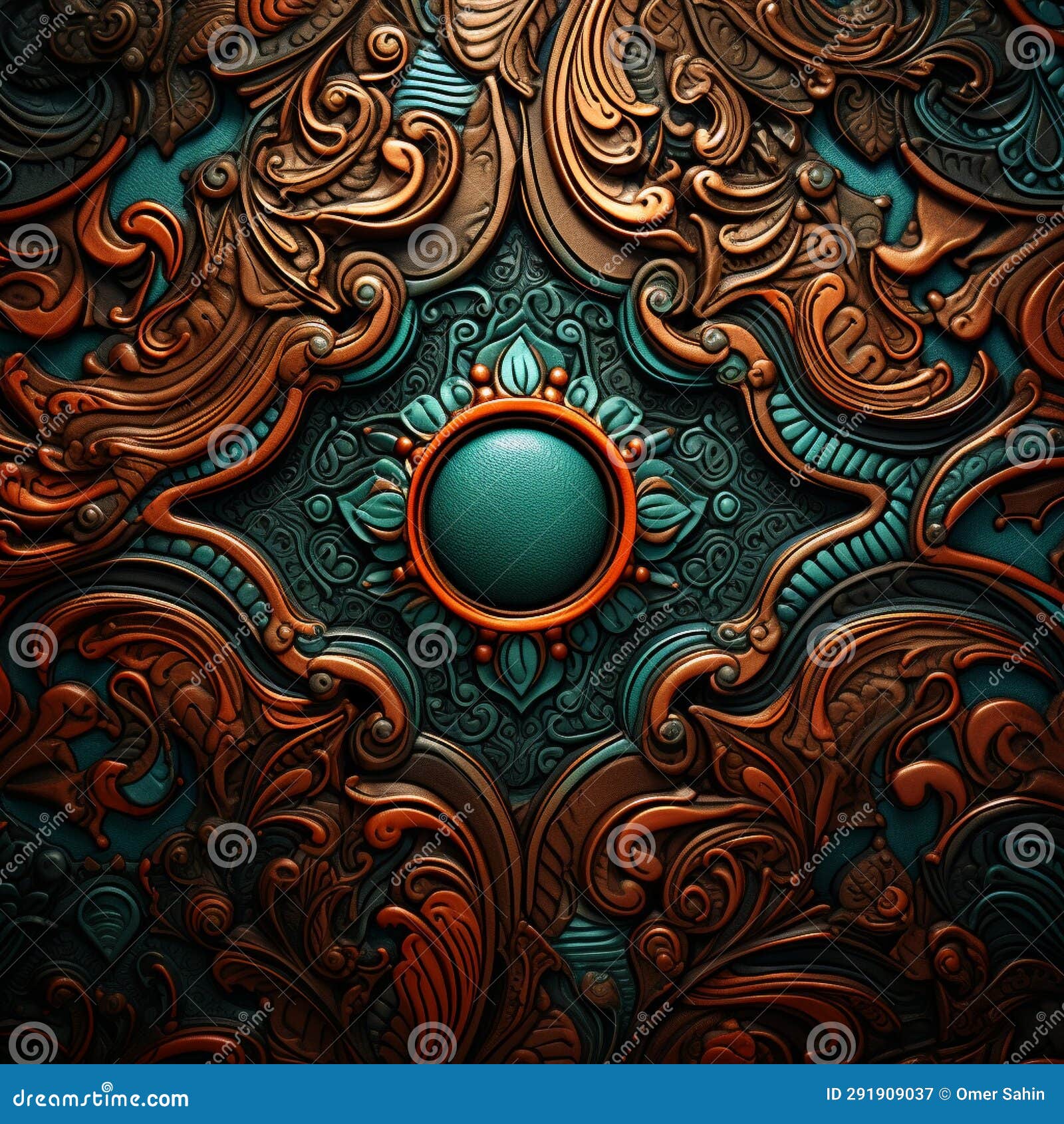 Intricate Patterned Leather Texture Artwork with Mystical Enigma Theme ...