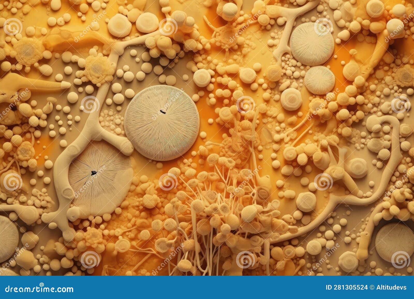 Intricate Patterns of Bacteria Colonies Stock Illustration ...