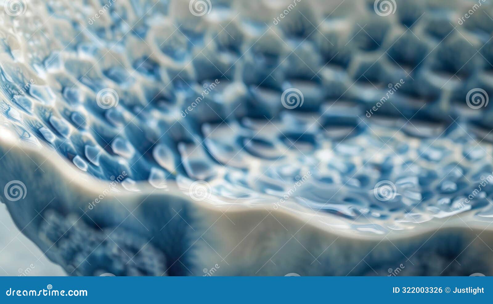 The Intricate Patterns of a Blue and White Glazed Bowl with a Raised ...