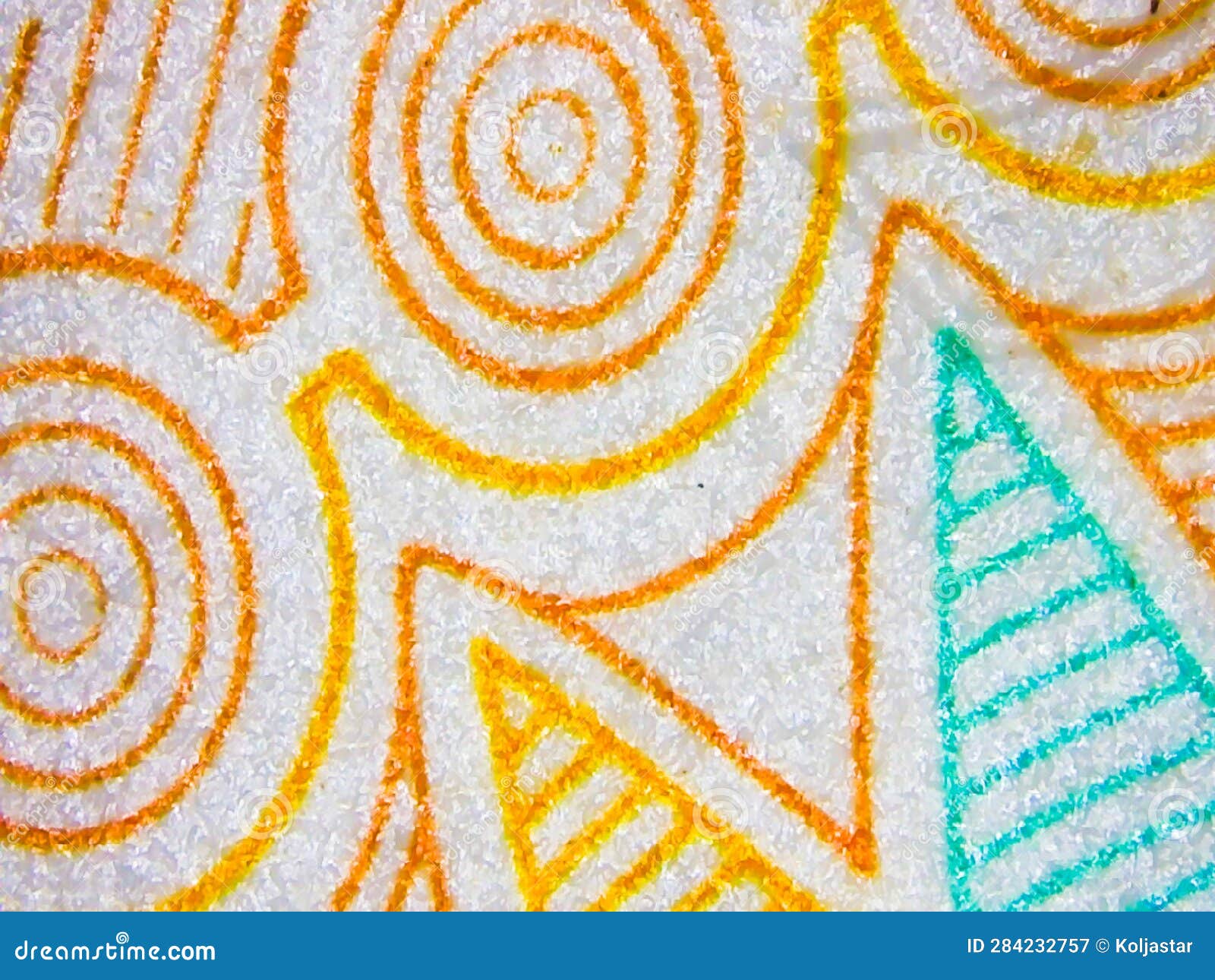 Intricate Patterns of Circles and Triangles Stock Illustration ...