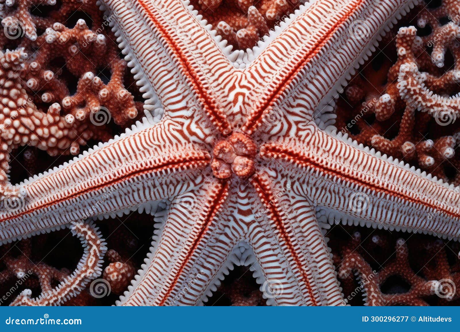 Intricate Patterns on a Deep-sea Starfish on a Coral Reef Stock Image ...