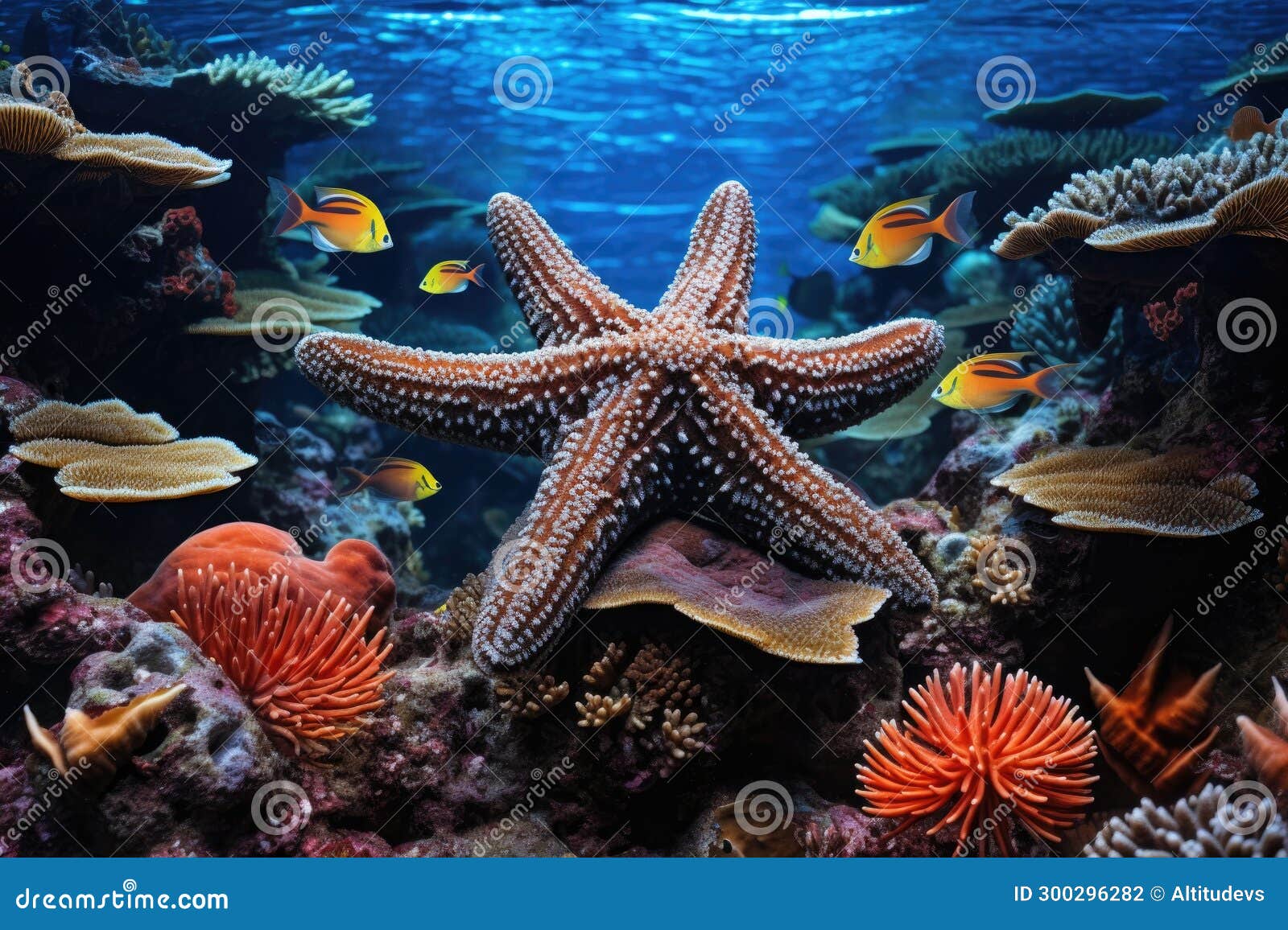 Intricate Patterns on a Deep-sea Starfish on a Coral Reef Stock Photo ...