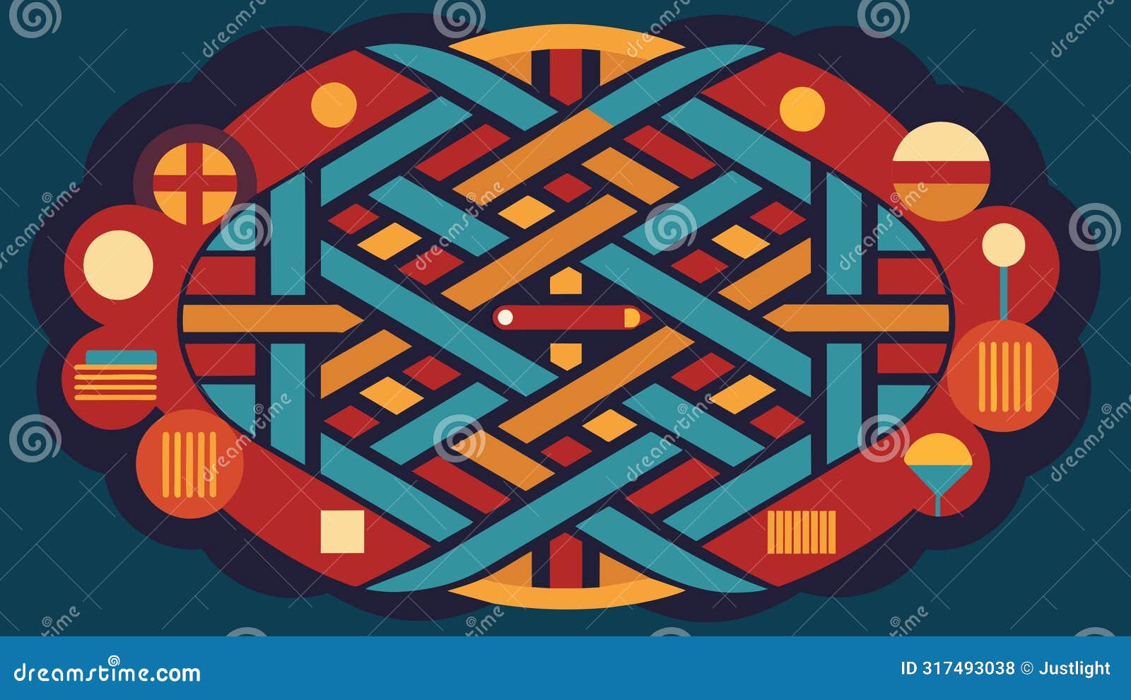 The Intricate Patterns and Designs of a Woven Piece Representing the ...