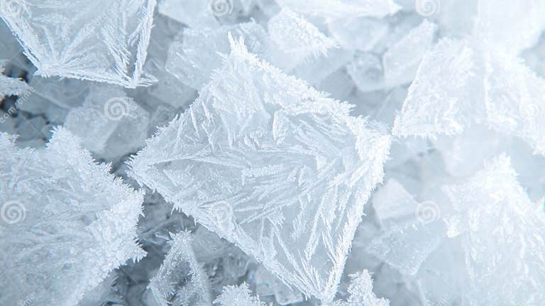 Intricate Patterns of Frost on a Cold Winter Surface Stock Illustration ...