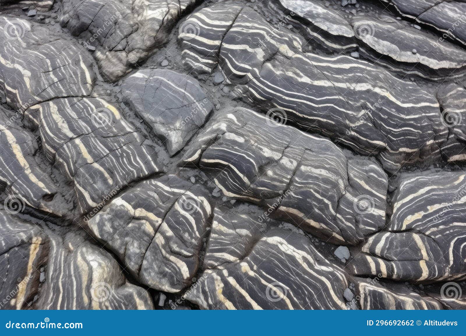 Intricate Patterns on a Gneiss Rock Surface Stock Illustration ...