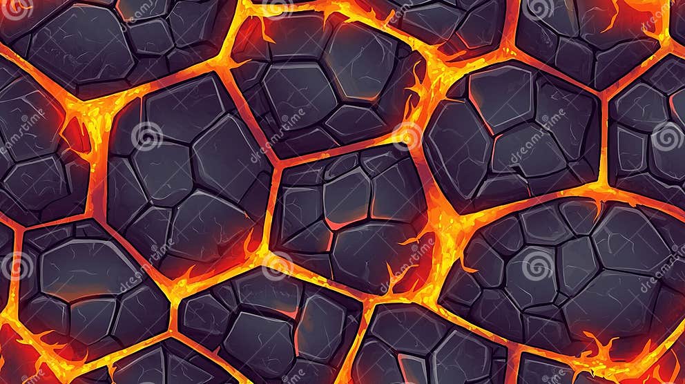 Intricate Patterns of Molten Lava and Cracked Basalt Create Dramatic ...