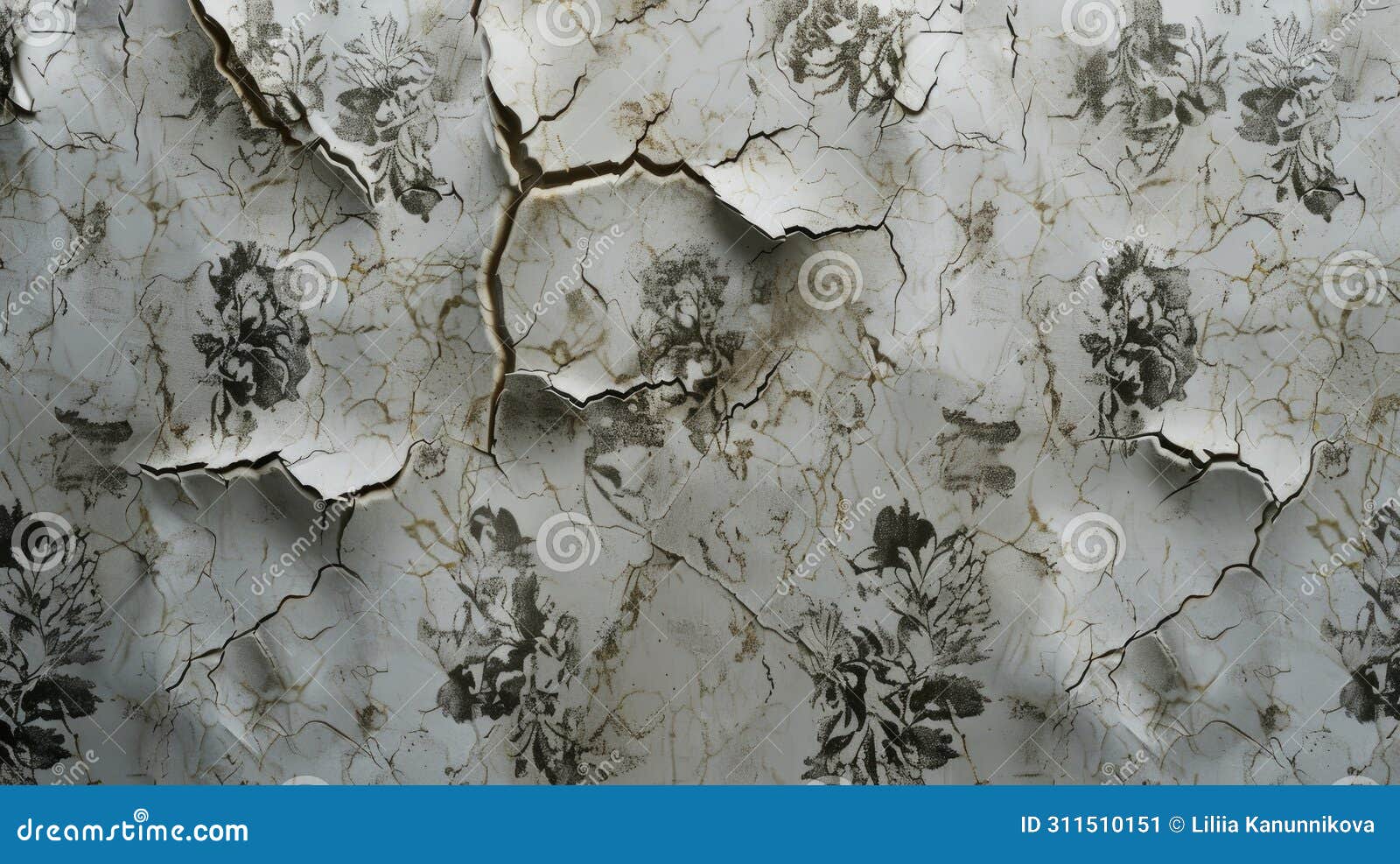 The Intricate Patterns and Textures of Damaged Wallpaper, Transformed ...