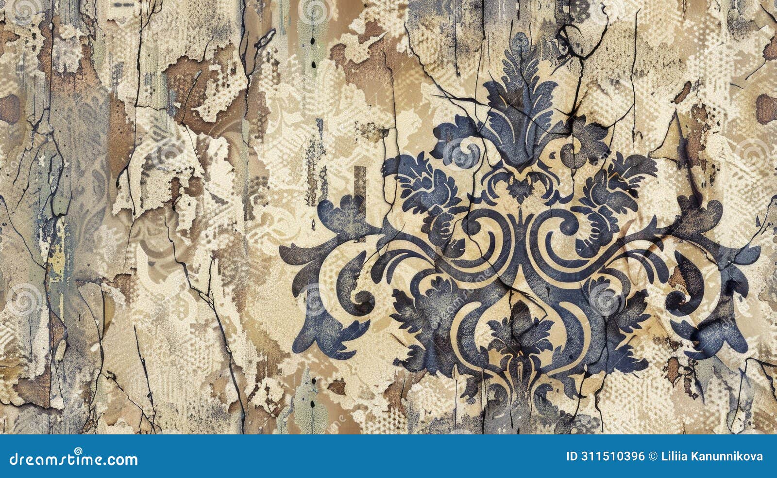 The Intricate Patterns and Textures of Damaged Wallpaper, Transformed ...