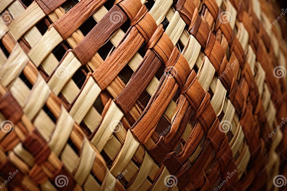 Intricate Patterns and Textures of a Woven Basket Stock Photo - Image ...