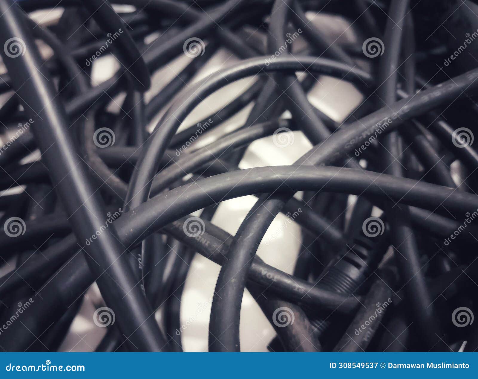The Intricate Pile of Cables Stock Image - Image of pile, black: 308549537