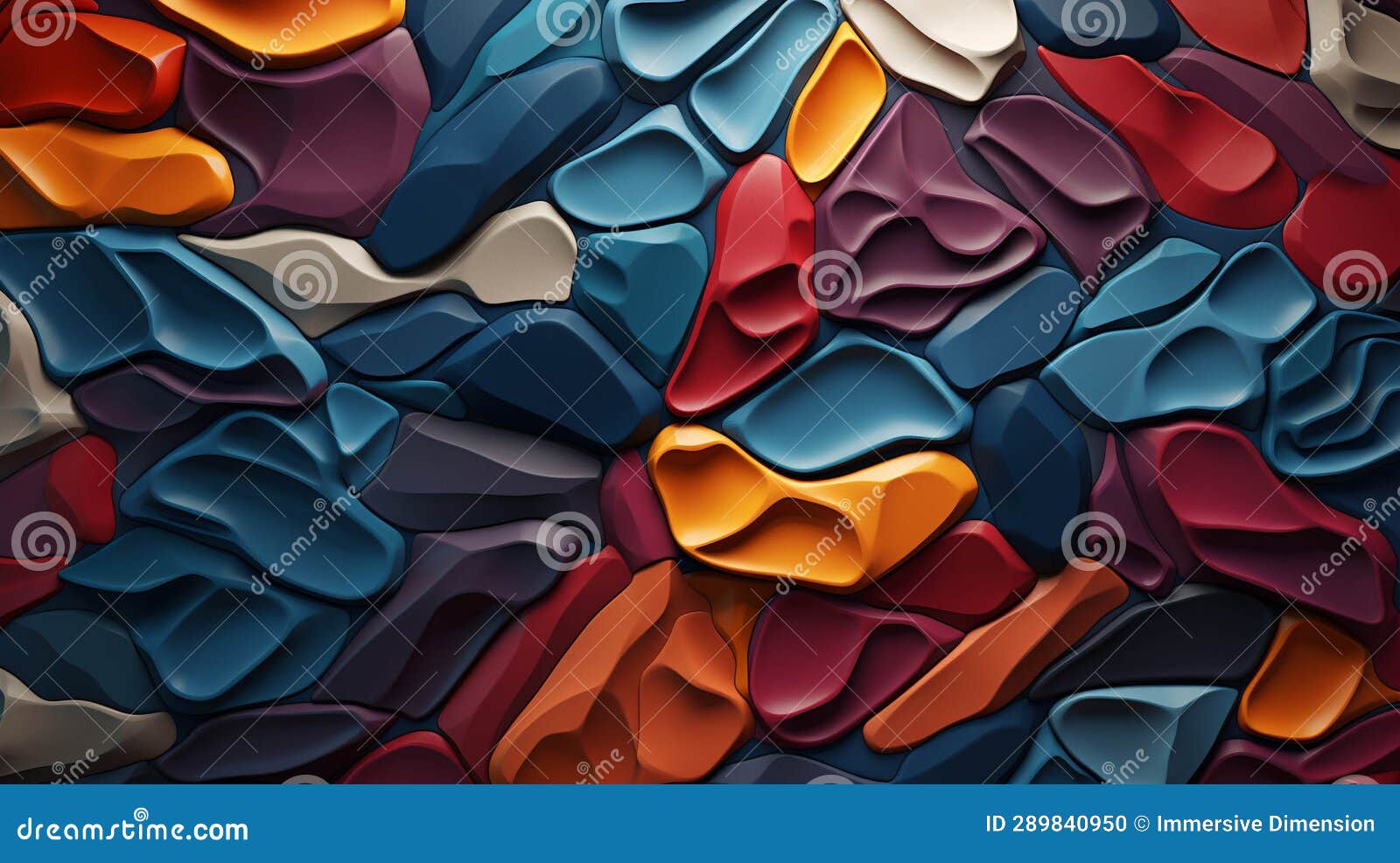 Intricate Polygon-Textured Stones. Geometry of Color. Generative AI ...