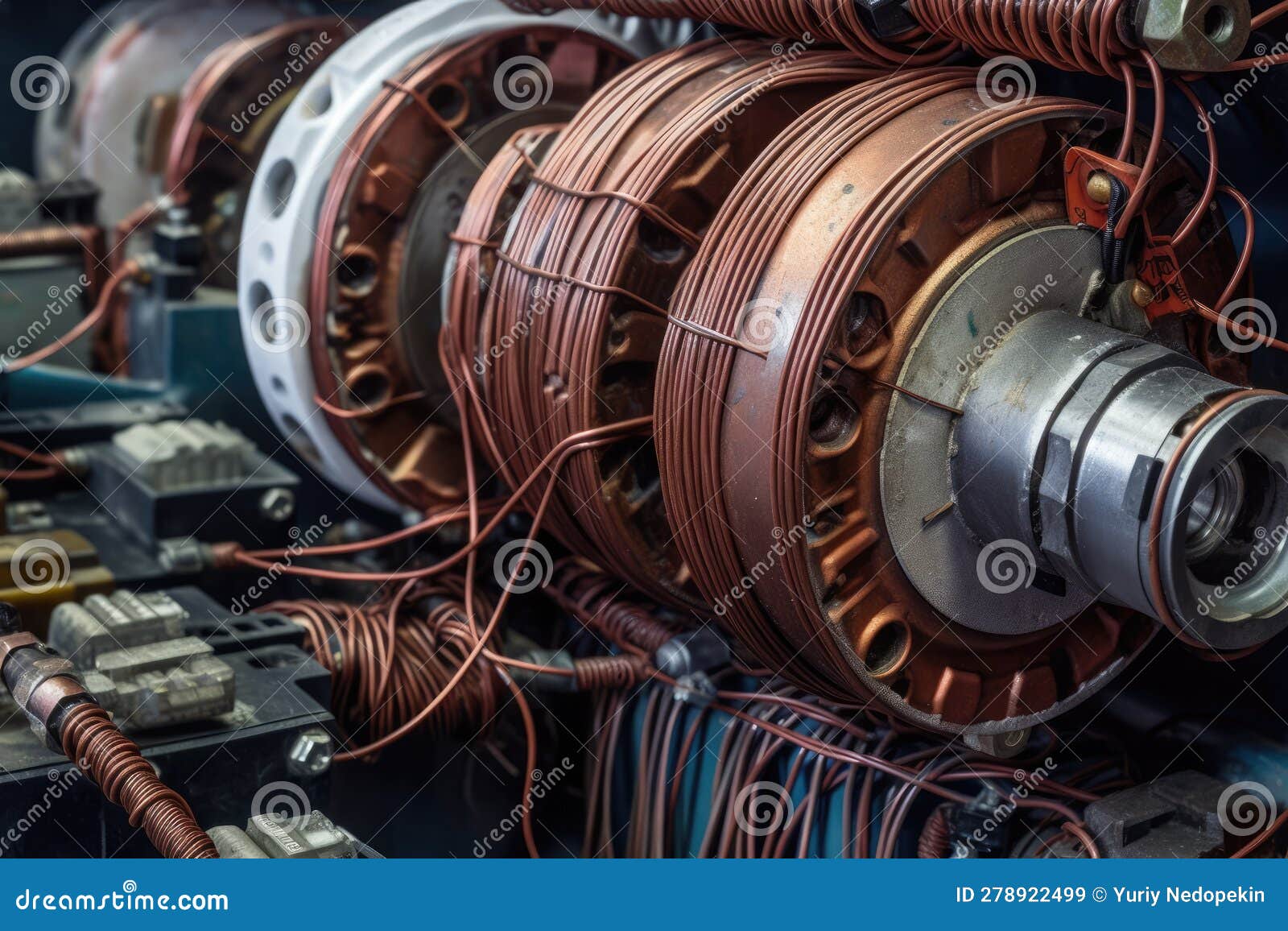 Modern Big Copper Powerful Motor. Generative AI Stock Illustration ...