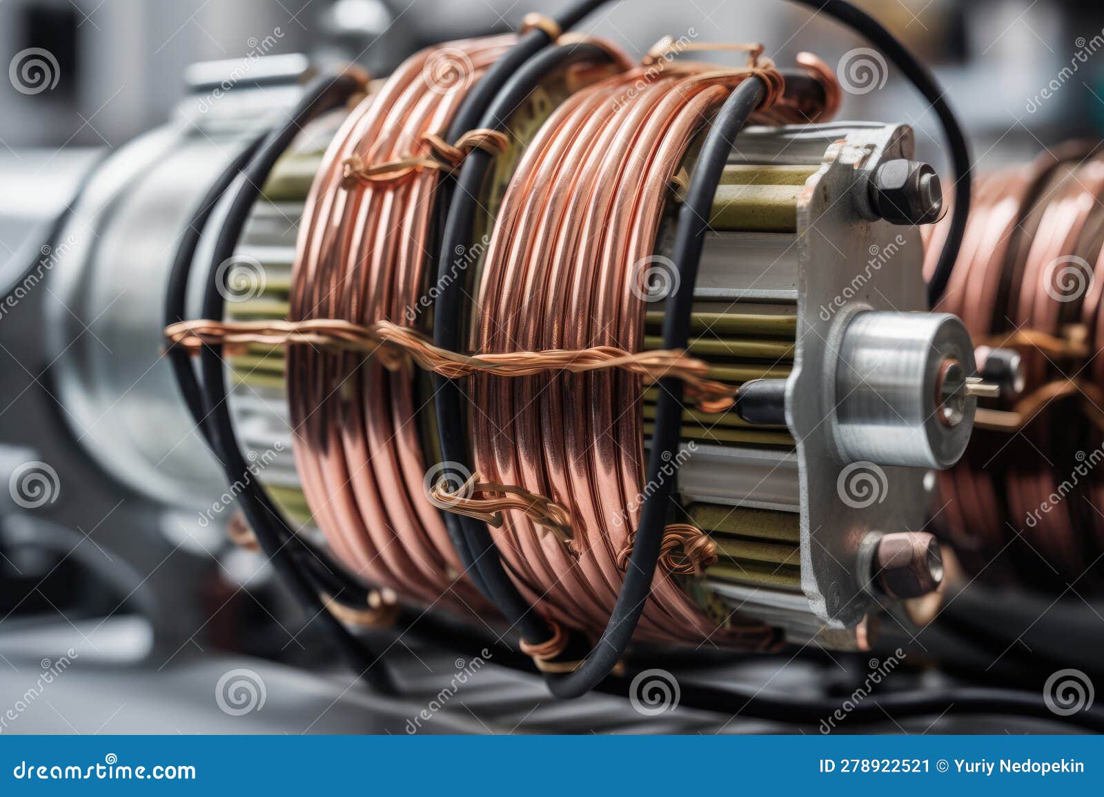Modern Big Copper Powerful Motor. Generative AI Stock Illustration ...