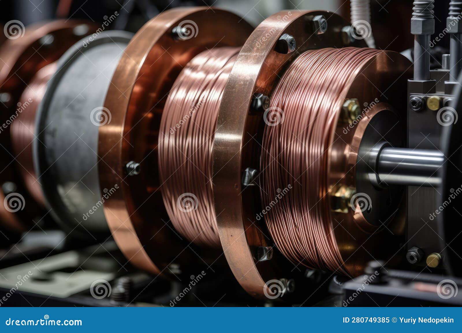 Modern Big Copper Powerful Motor. Generative AI Stock Illustration ...