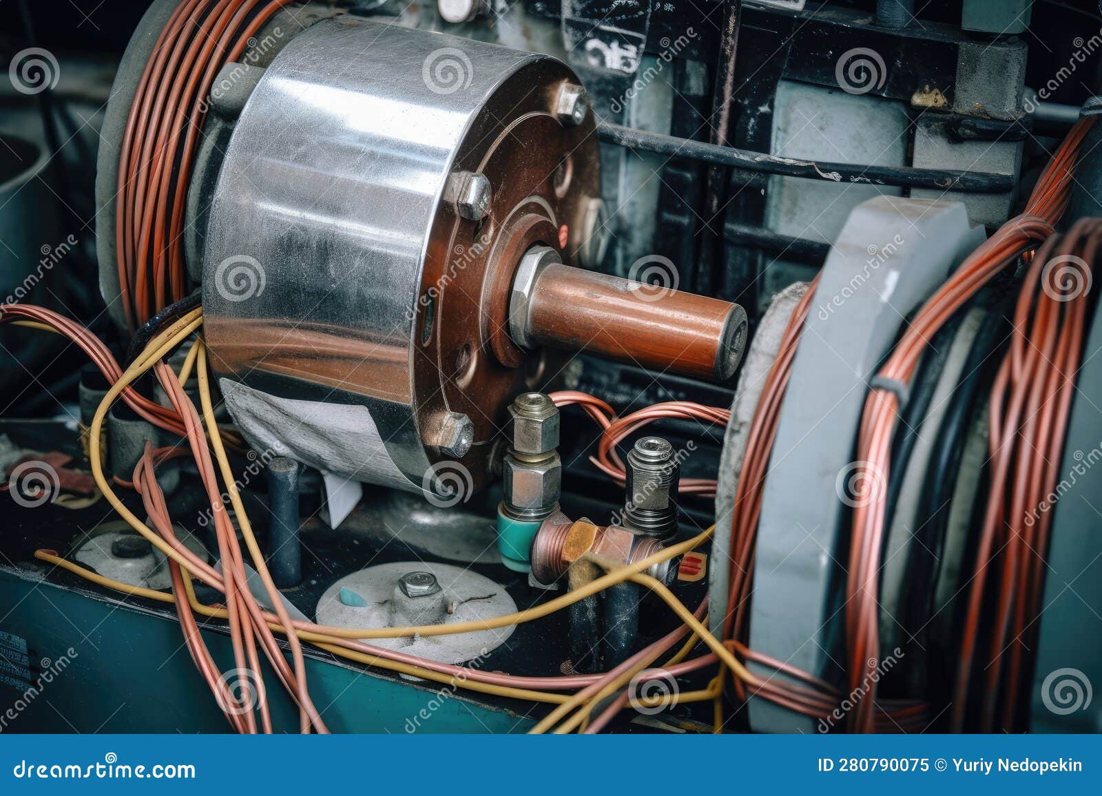 Modern Big Copper Powerful Motor. Generative AI Stock Illustration ...