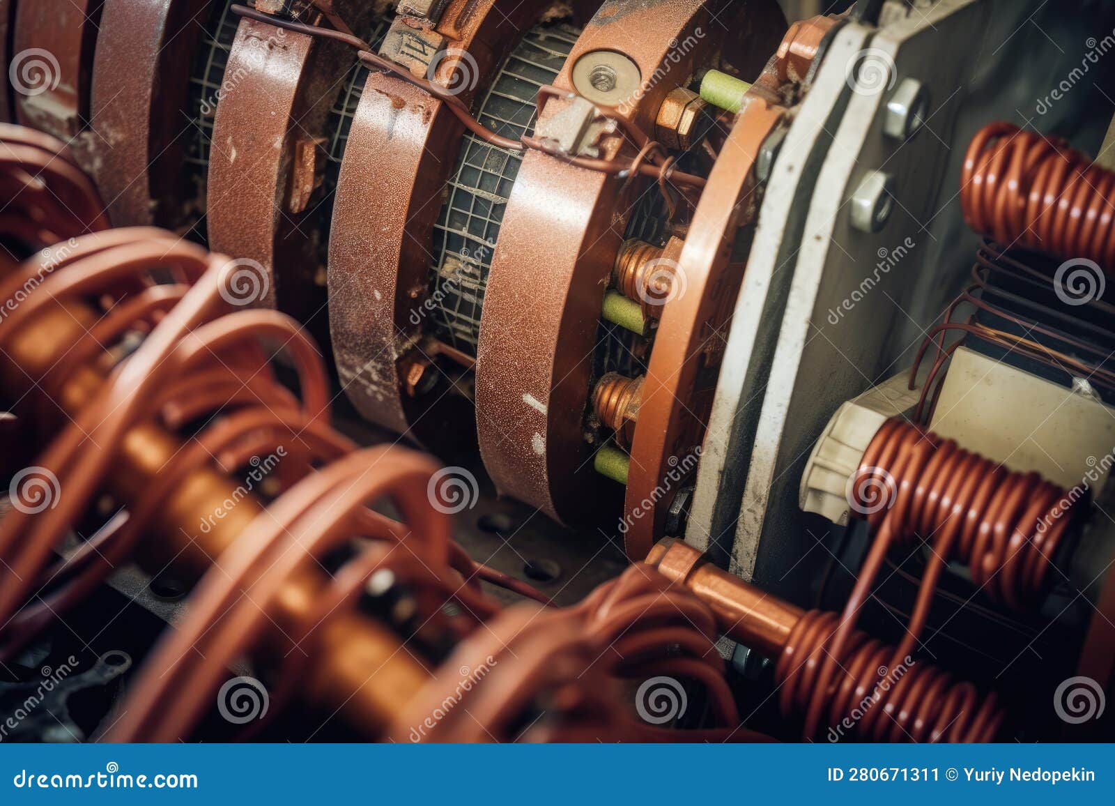 Modern Big Copper Powerful Motor. Generative AI Stock Illustration ...