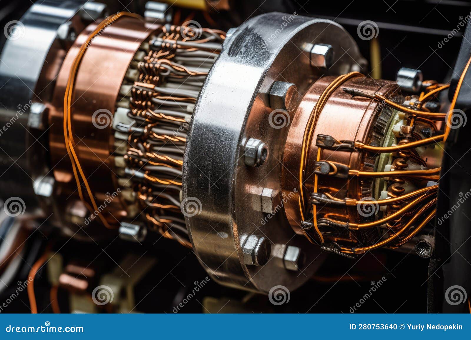 Modern Big Copper Powerful Motor. Generative AI Stock Photo - Image of ...