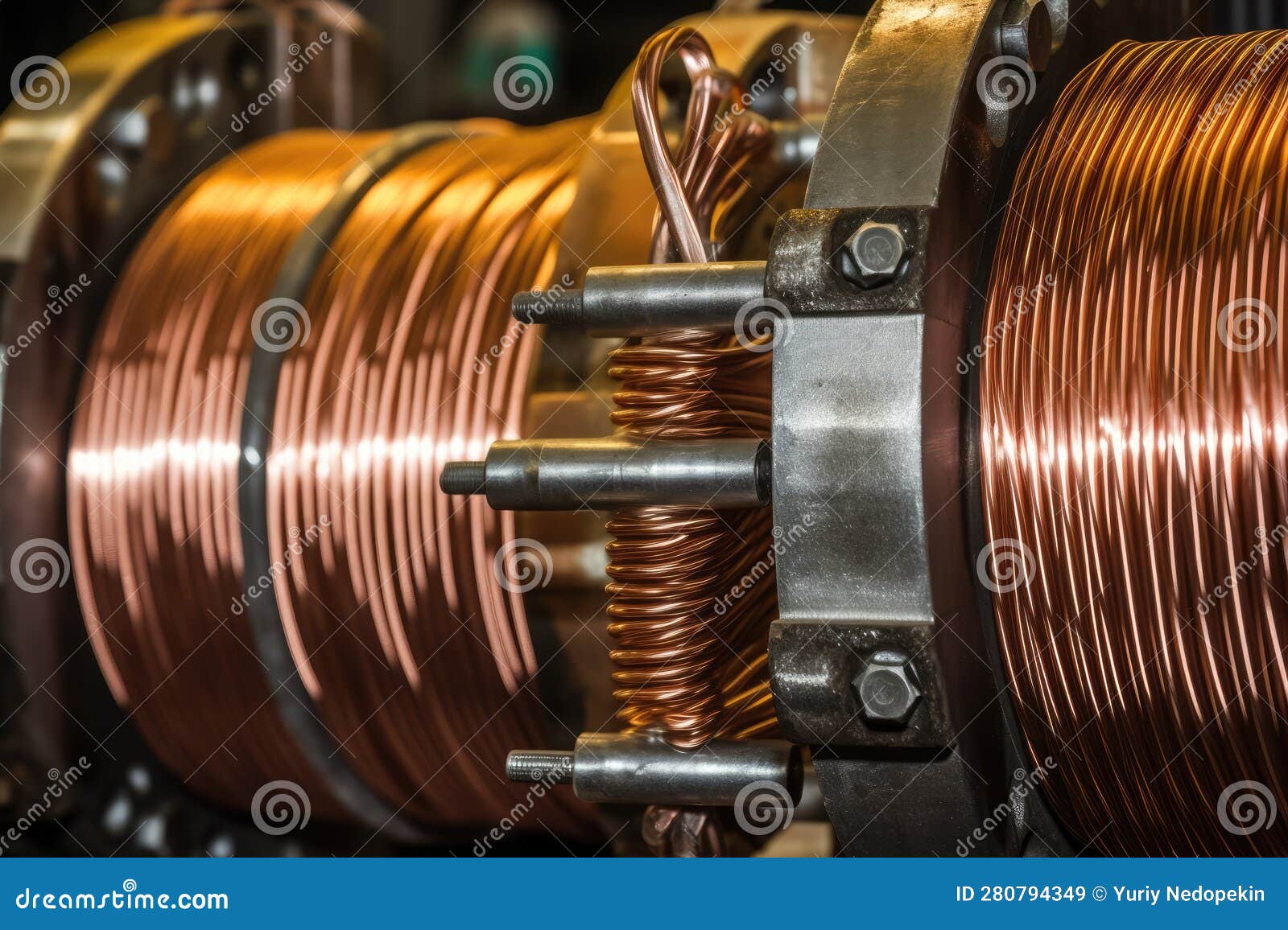 Modern Big Copper Powerful Motor. Generative AI Stock Illustration ...