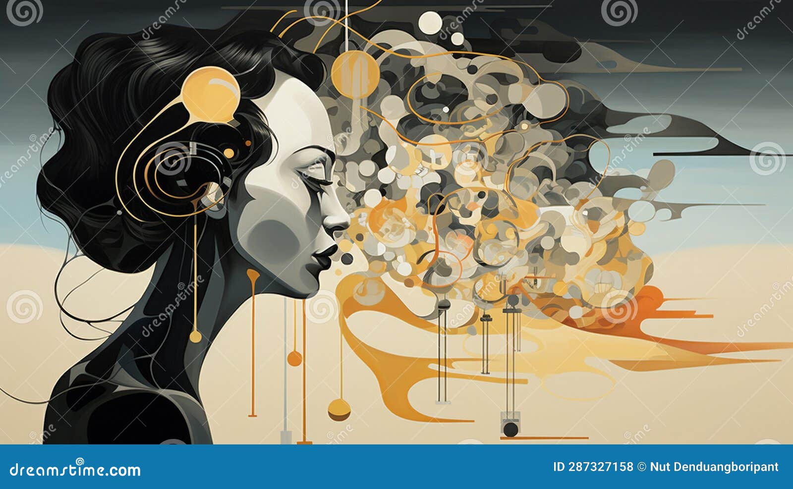 Inner Dialogue Unveiled stock illustration. Illustration of abstract ...