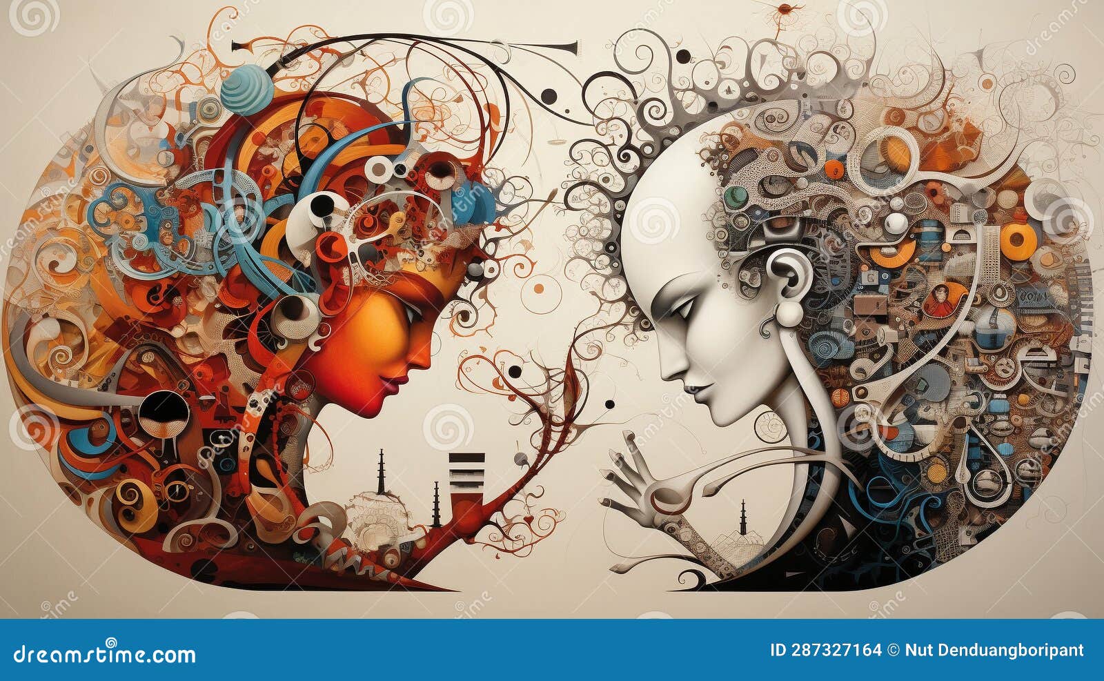 Inner Dialogue Unveiled stock illustration. Illustration of intricate ...