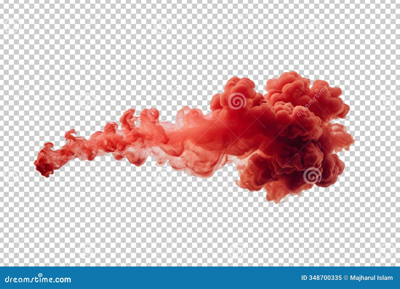 Intricate Red Ink Cloud, Perfect for Visual Effects Stock Illustration ...