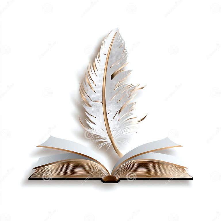 An Intricate Representation Combines an Open Book with a Delicate ...