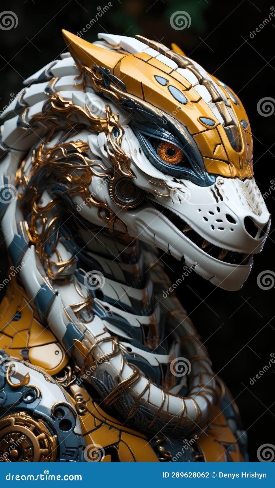 The Intricate Robot Cobra Illustration Showcased Its Mechanical ...