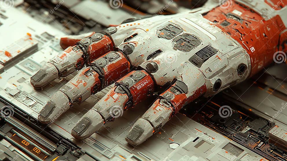 Intricate Robotic Arm Assembling Advanced Mechanisms Stock Illustration ...