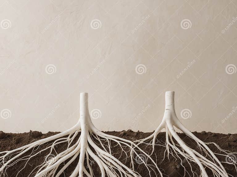 Intricate Roots Beneath the Soil Surface. Stock Photo - Image of ...