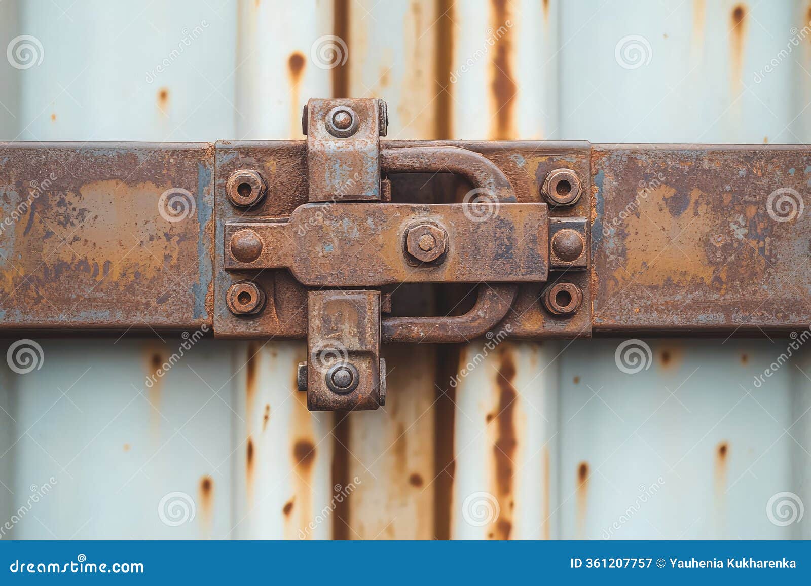Intricate Rusty Shipping Container Latch Stock Illustration ...