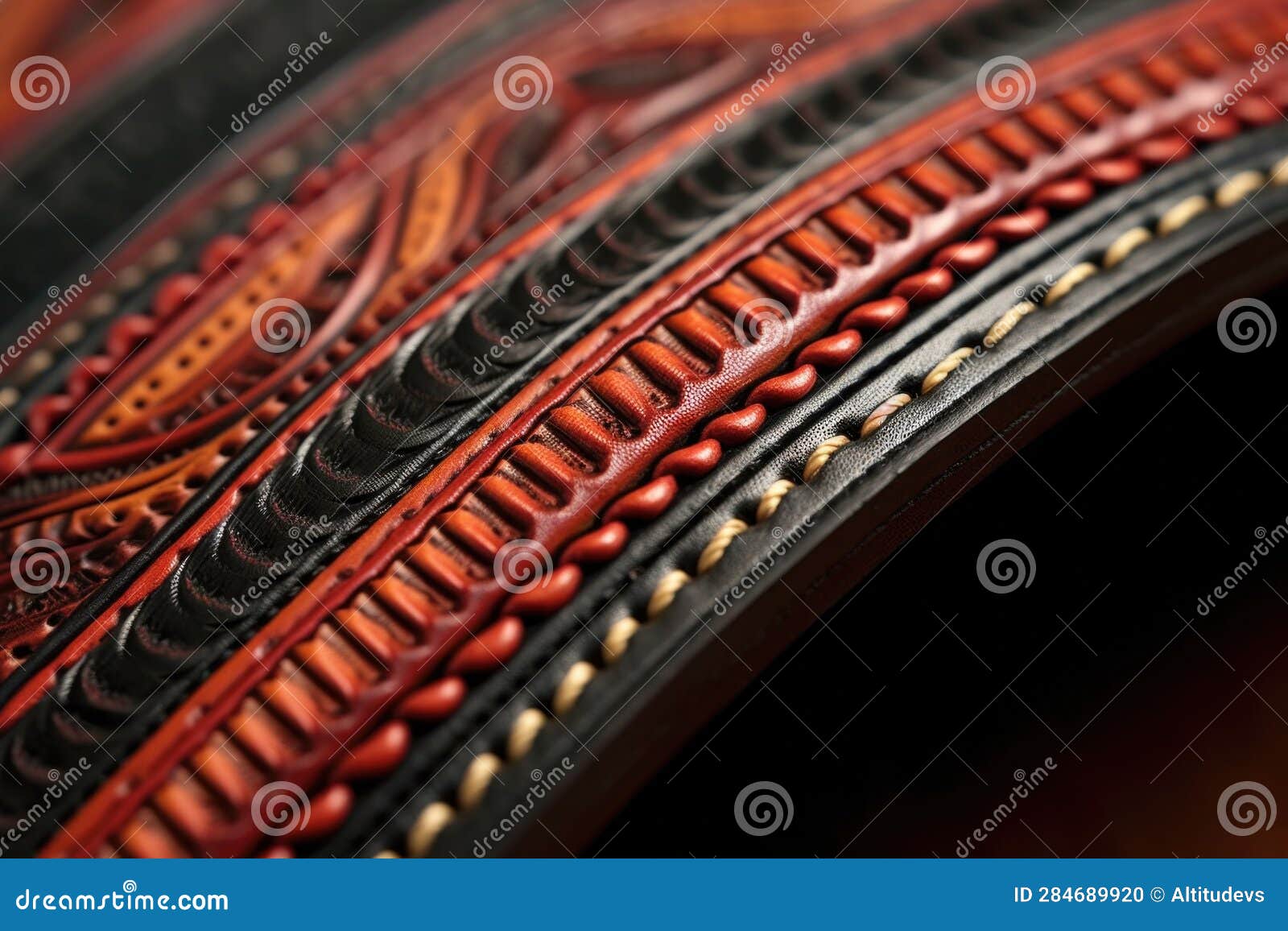 Intricate Saddle Stitching Details Stock Photo - Image of handmade ...