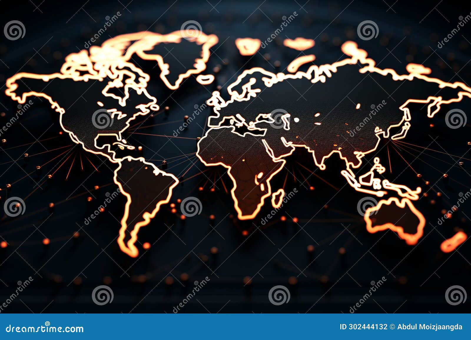 Intricate Scales and Points Forming an Abstract World Map Pattern Stock ...