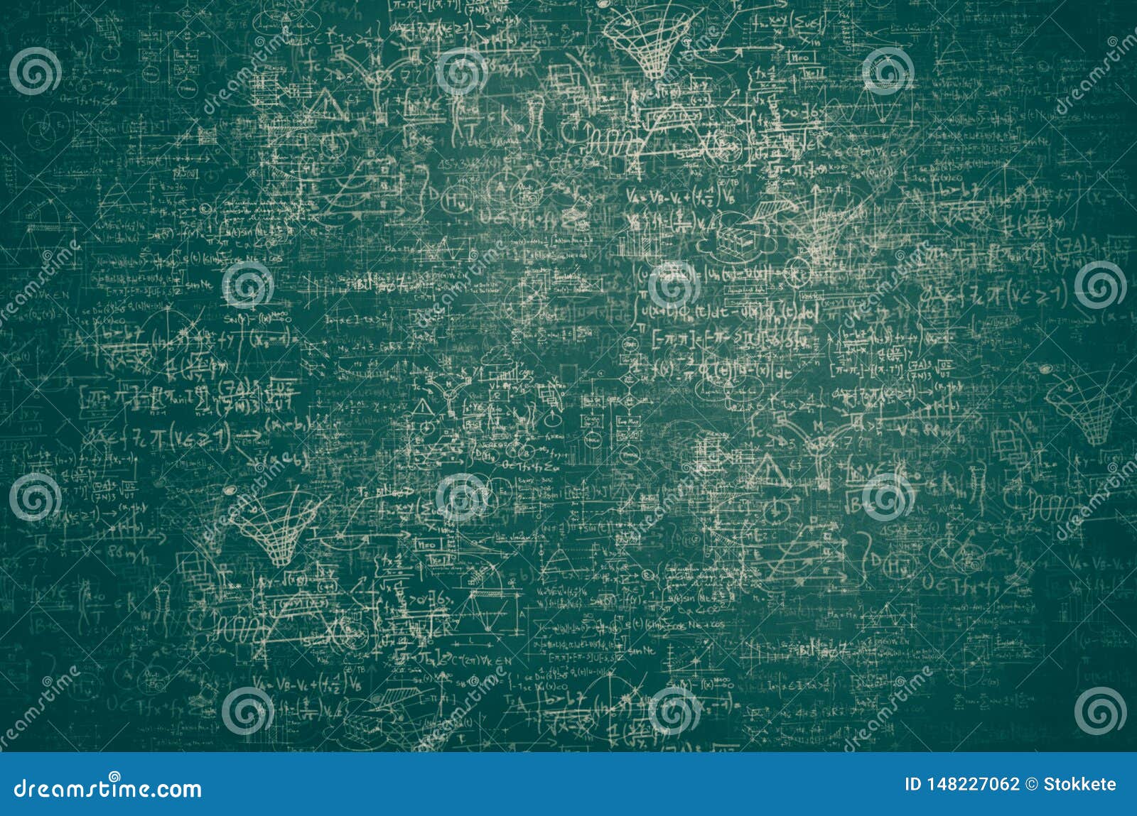 Intricate Science and Physic Sketches on a Blackboard Stock Photo ...