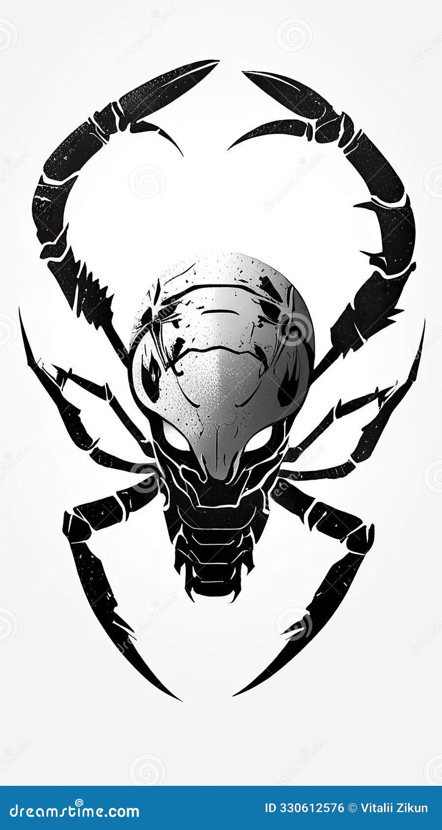 Intricate Scorpion Tattoo Design Stock Illustration - Illustration of ...