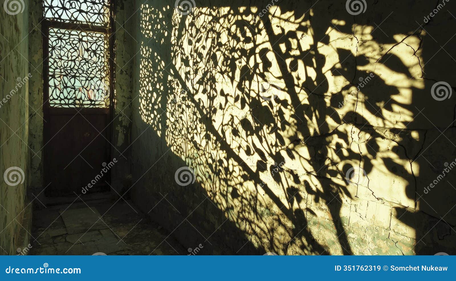 Intricate Shadow Patterns On Church Floor From Stained Glass Window ...