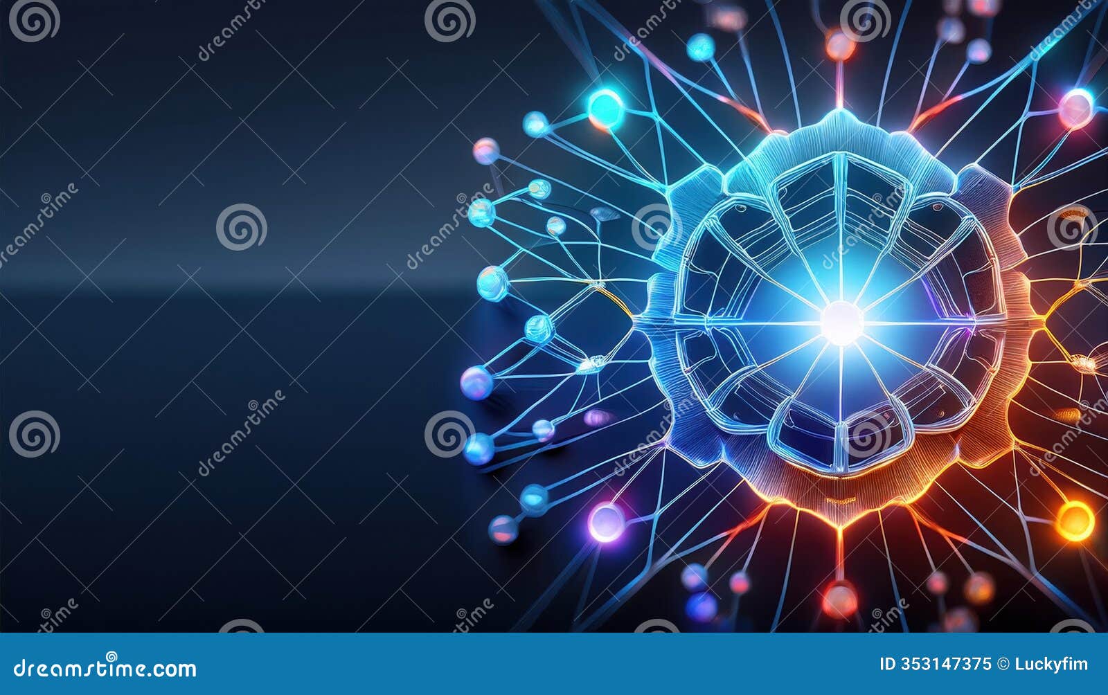 Intricate Sphere with a Network of Interconnected Nodes Symbolizing ...