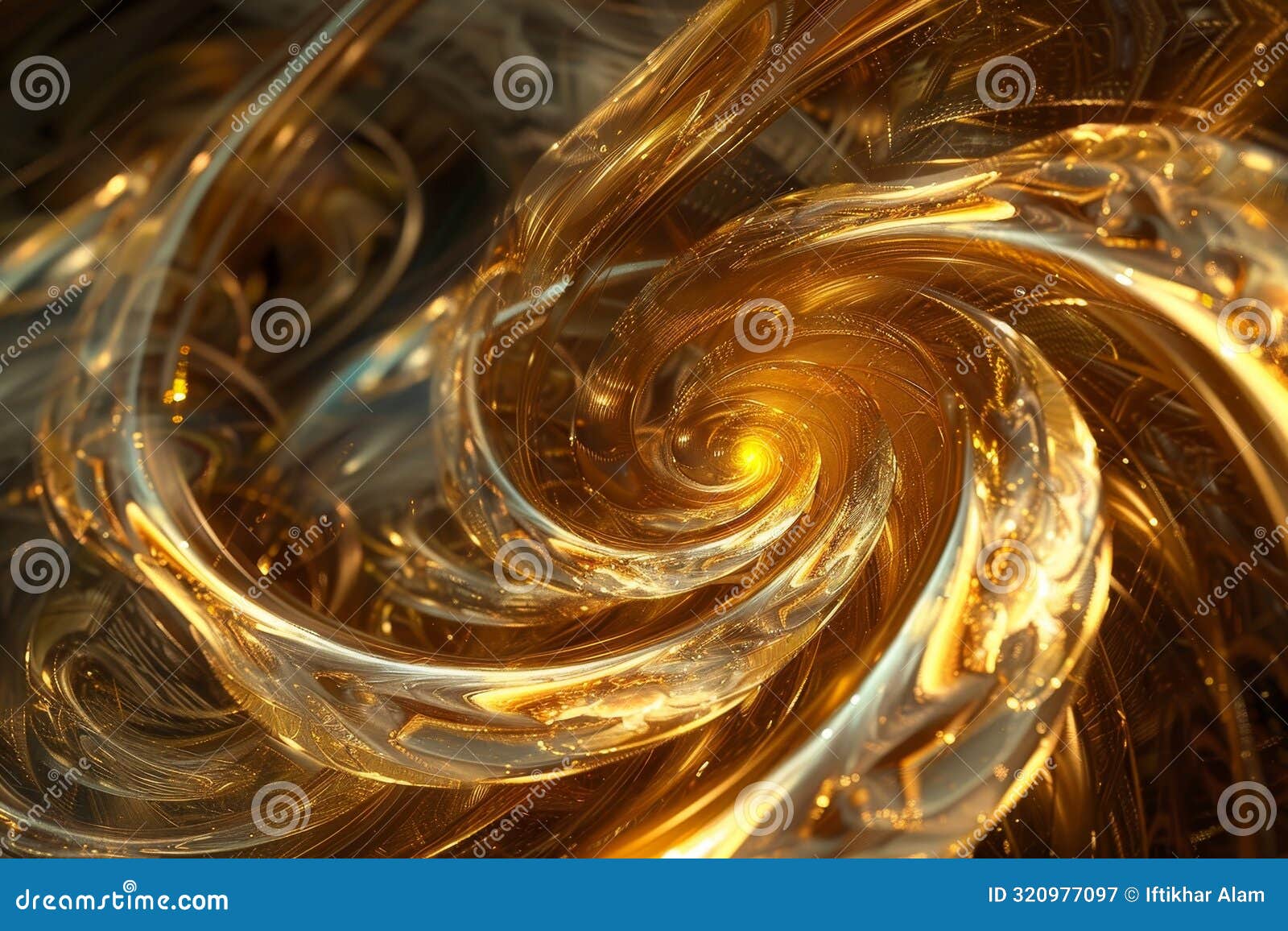 Intricate Spiral Pattern Created with Luxurious Gold and Silver ...